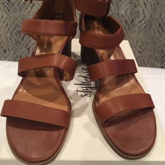 Style & Co. | Shoes | Leather Sandals 9 | Poshmark